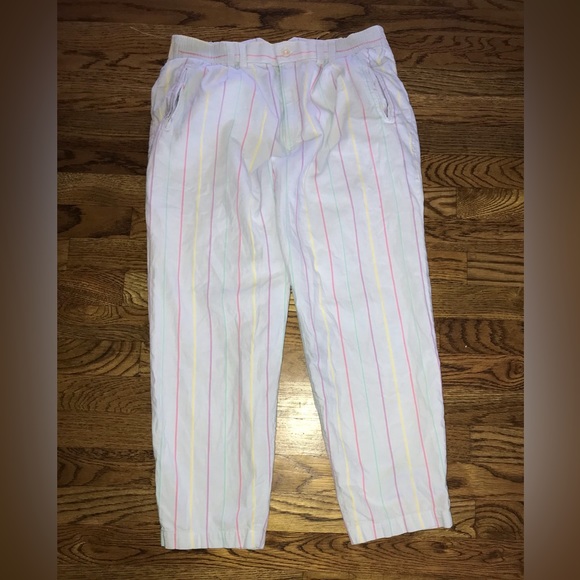 Chaus | Pants & Jumpsuits | Vintage Chaus Chambray Rainbow Striped ...